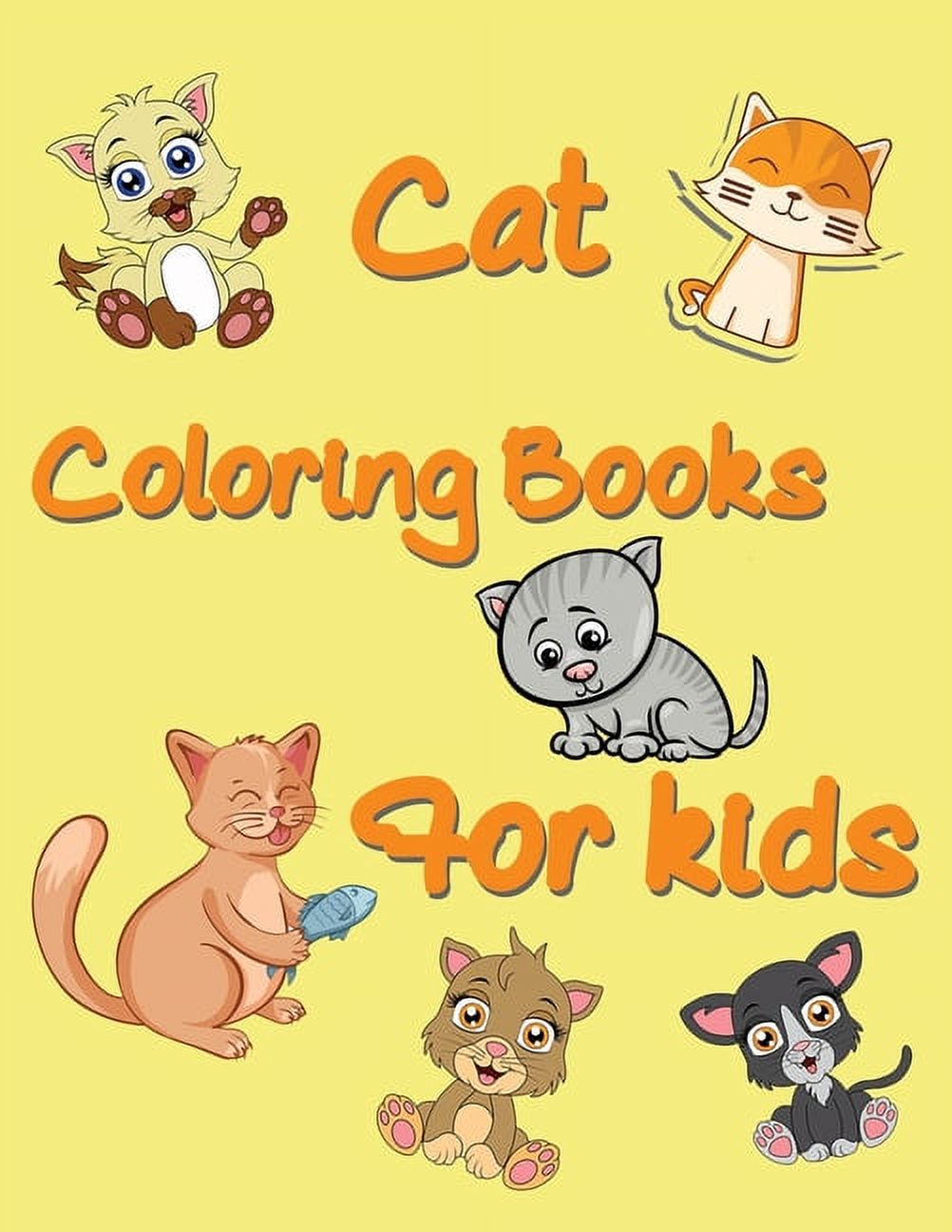 Cat Coloring Books for Kids : Cute Cats and Kittens Coloring Activity ...