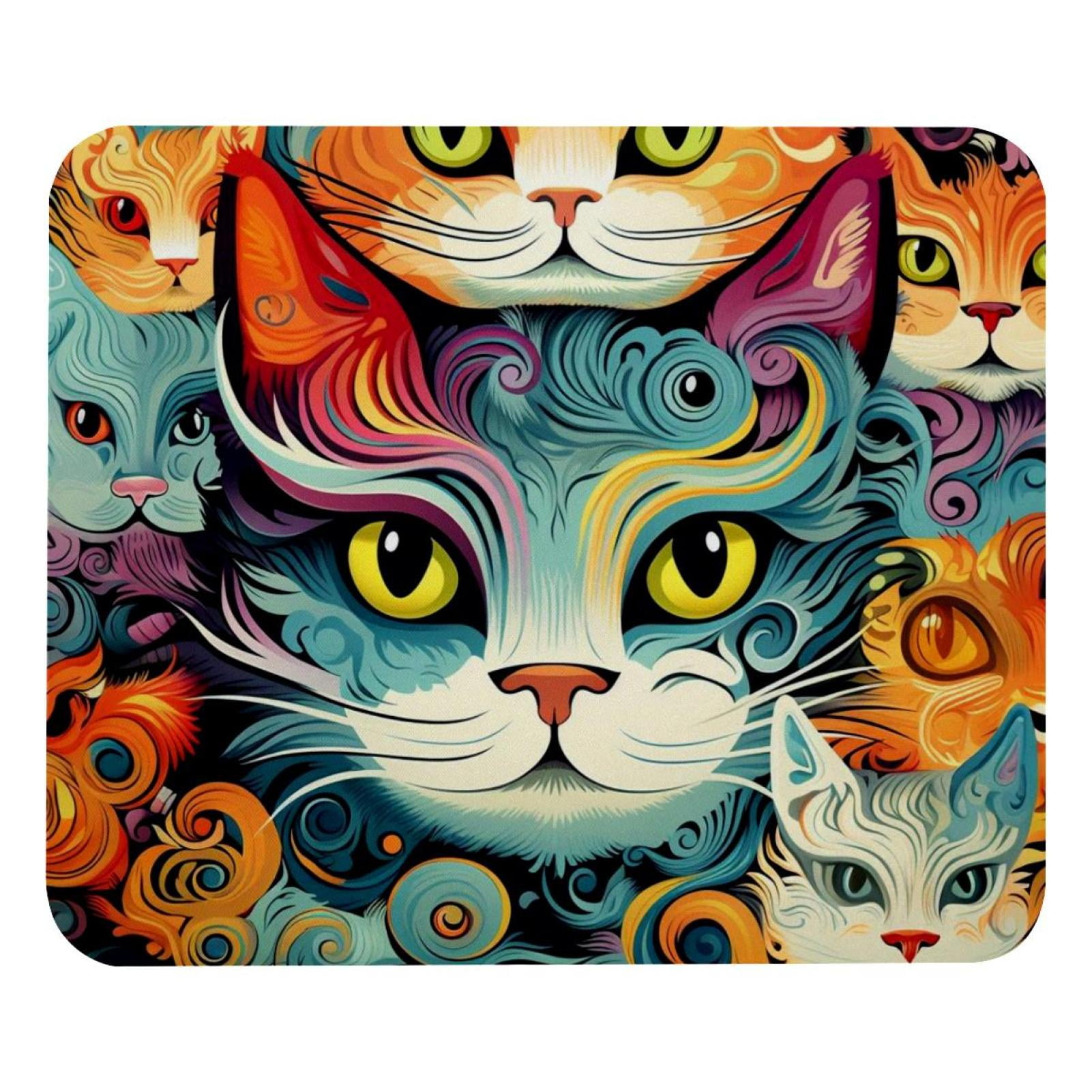Cat Computer Mouse Pad,Rubber Mouse Mat for Gaming, Office, Laptop, PC ...