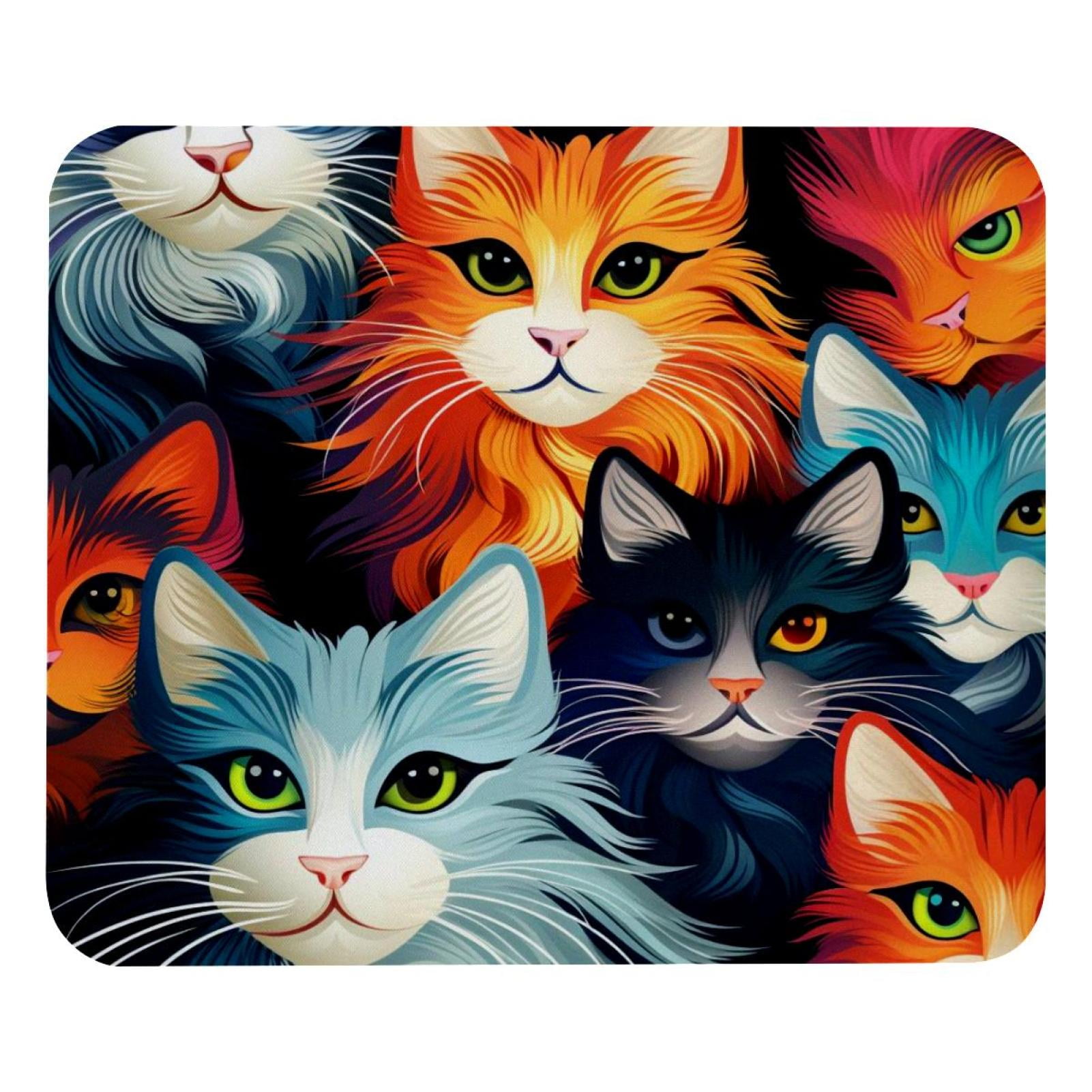 Cat Computer Mouse Pad,Rubber Mouse Mat for Gaming, Office, Laptop, PC ...