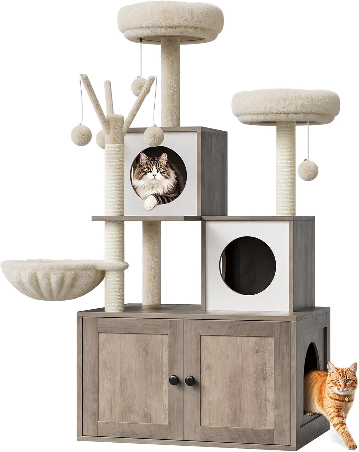 Cat Condos, Cat Tree House, Easy to Clean and Ventilate, Aesthetic Cats ...
