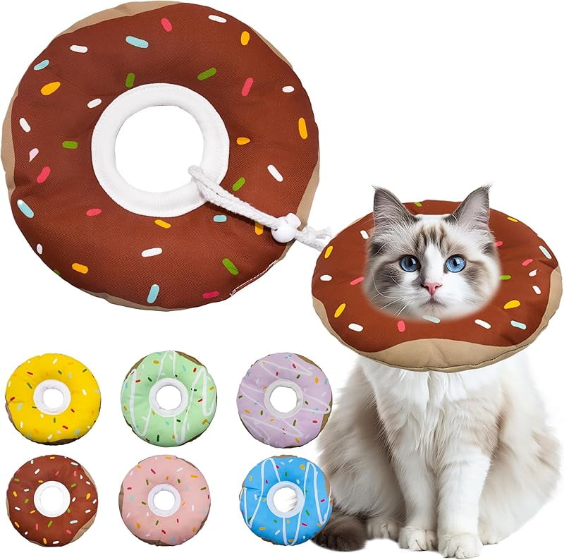 Cat Cone Collar Soft, Adjustable Cat Recovery Collars Spay Cones to ...