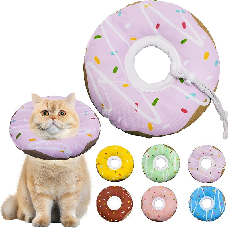 Cat Cone Collar Soft, Adjustable Cat Recovery Collars Spay Cones to ...