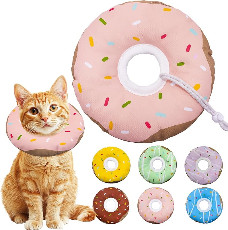 Cat Cone Collar Soft, Adjustable Cat Recovery Collars Spay Cones to ...