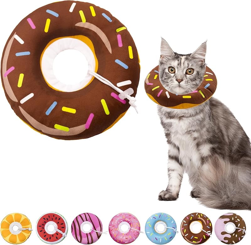 Cat Cone Collar Soft, Adjustable Cat Recovery Collars Spay Cones to ...