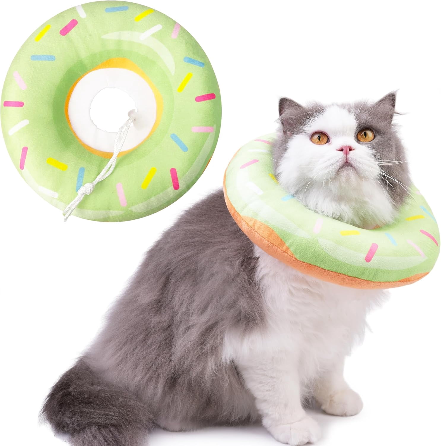 Cat Cone Collar Soft, Cat Recovery Collar for Wound Healing Cute Cat ...