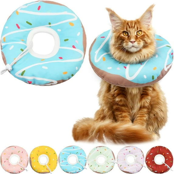 Cat Cone Collar Soft, Cat Recovery Collar for Wound Healing Cute Cat ...