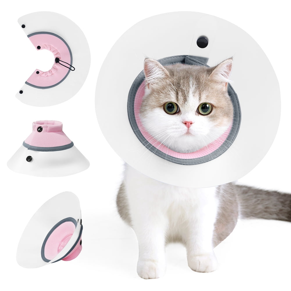 Cat Cone Collar Soft Comfortable Waterproof Recovery Cone After Surgery ...