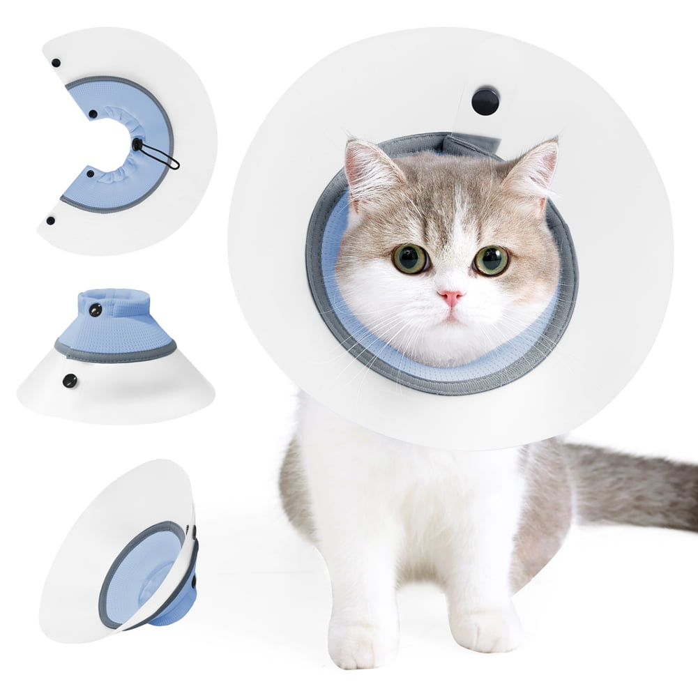 Cat Cone Collar Soft Comfortable Waterproof Recovery Cone After Surgery ...