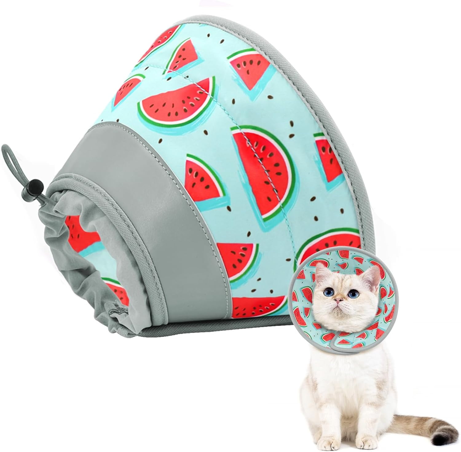 Cat Cone Collar Soft to Stop Licking, Adjustable, Foldable Lightweight ...