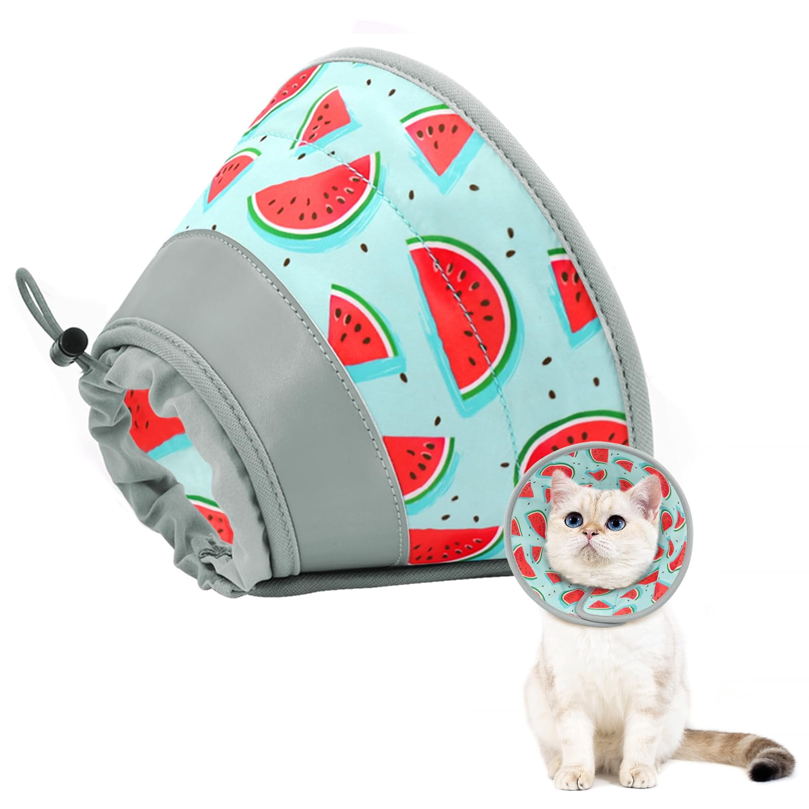 Cat Cone Collar Soft to Stop Licking, Adjustable, Foldable Lightweight ...