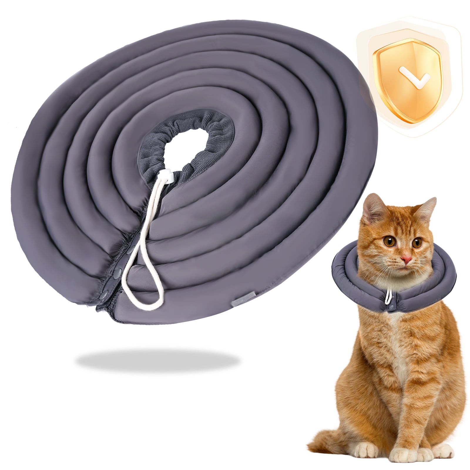 Cat Cone Collar Soft To Stop Licking Lightweight Cat Donut Collar ...