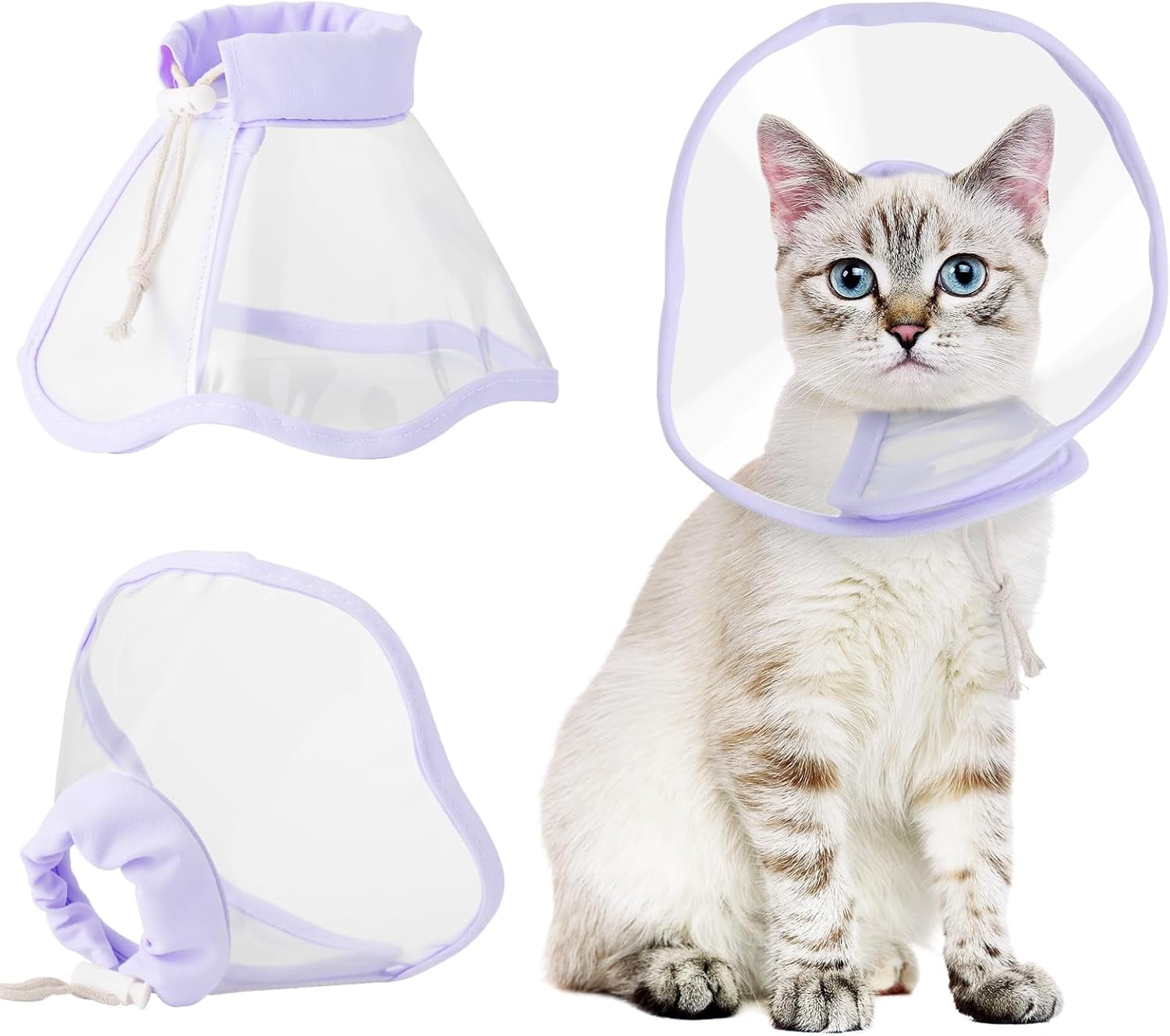 Cat Cone, Drawstrings Cat Cone Collar with Low Noise Fasteners ...
