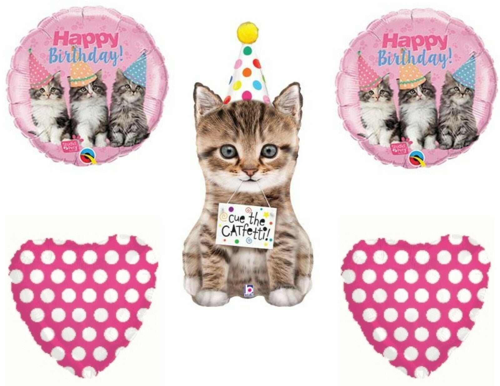 Cat Confetti Kitten Happy Birthday Party balloons Decoration Kitty ...
