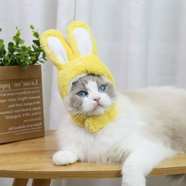SPRING PARK Plush Bunny Ears Pet Headband,Rabbit Ear Hat for Cat Small ...