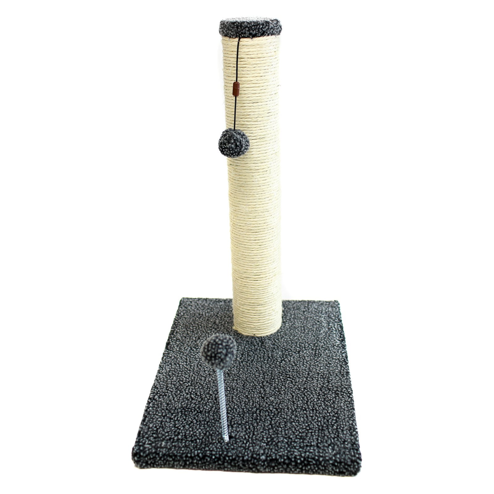 Cat Craft 20 inch Sisal Scratching Post (Grey Fleece 12x16 Base ...