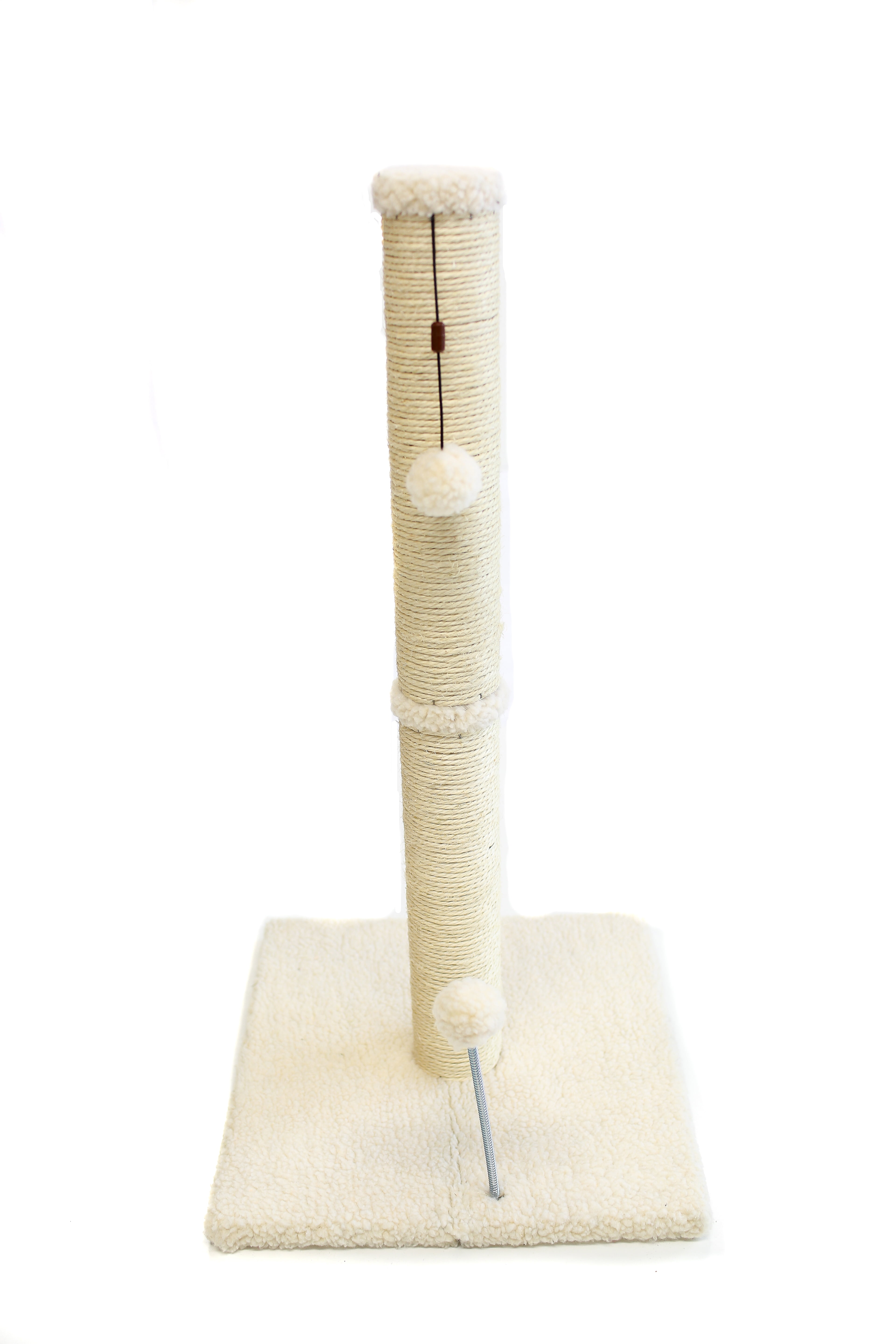 Cat Craft 30 inch Sisal Scratching Post (Beige Fleece 16x16 Base ...