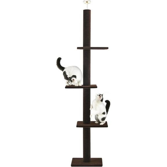 Cat Tree Floor to Ceiling Cat Tree, Cat Tower with Scratching Post ...