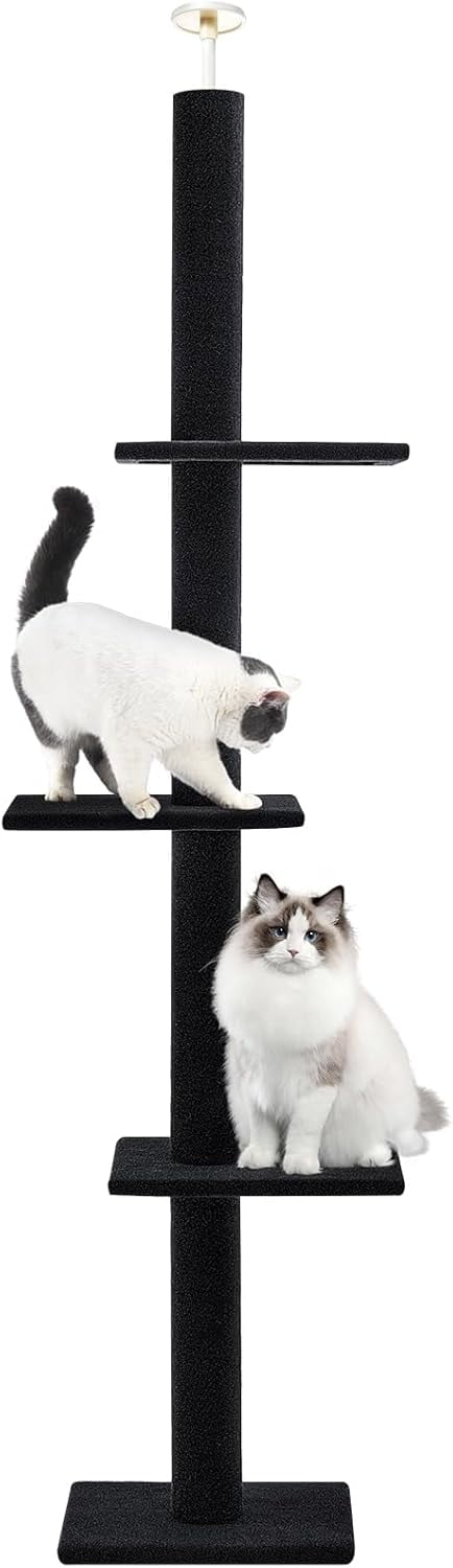 Cat Craft Floor to Ceiling Cat Tree Tower with 4-Tiers for Climbing ...