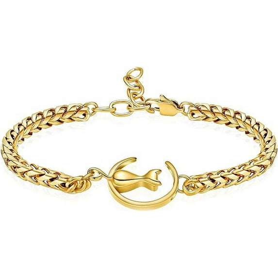 Cat Cremation Urn Bracelet for Pet Ashes Handmade Stainless Steel ...