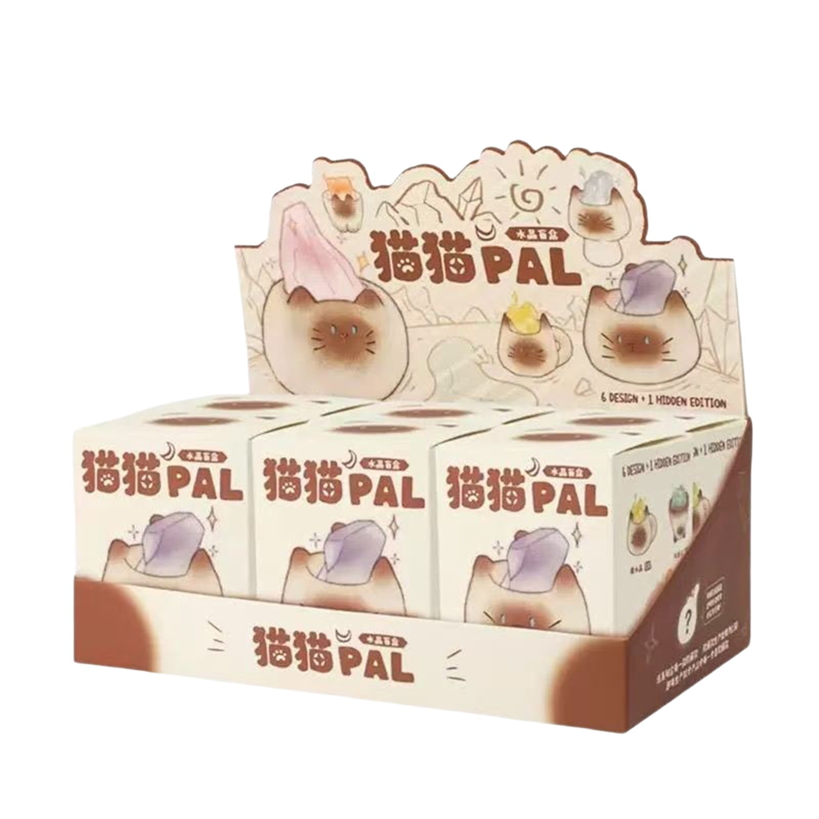 「Cat Crystal Blind Box」Natural Crystal Gemstone Desk Decor - Cute Kitty ...