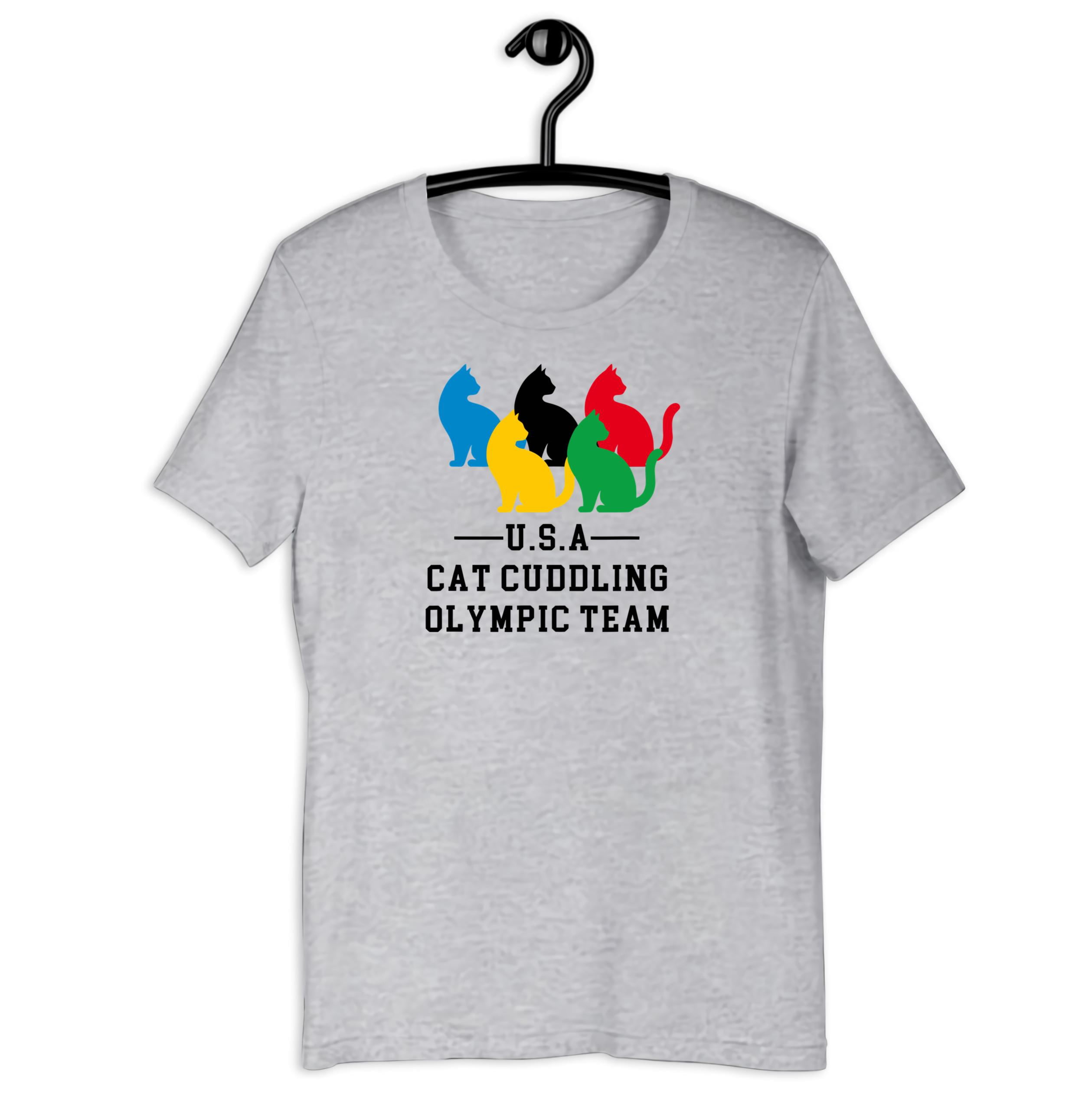 Cat Cuddling Sports Team Graphic Shirt with Free Shipping - Walmart.com