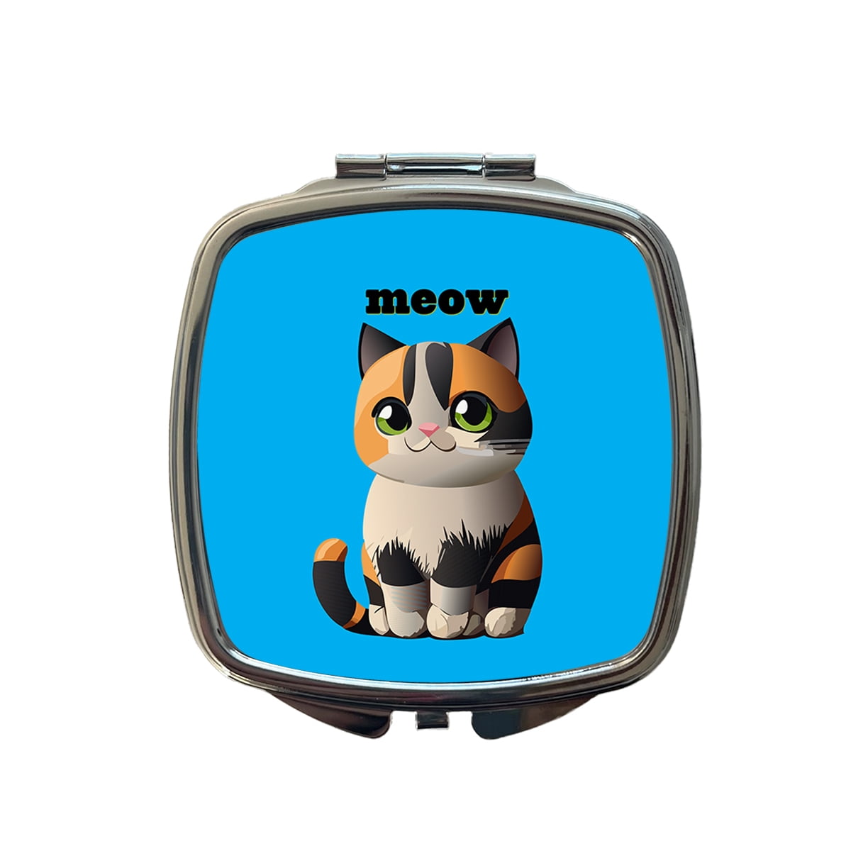 Cat Cute Meow Travel Makeup Handbag Purse Small Pocket Compact Mirror ...