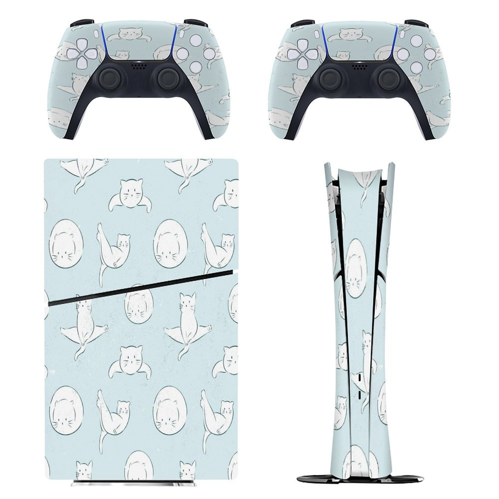 Cat Cute Pattern PS5/PS5 Slim Digital Disc Skin Sticker For Console And ...