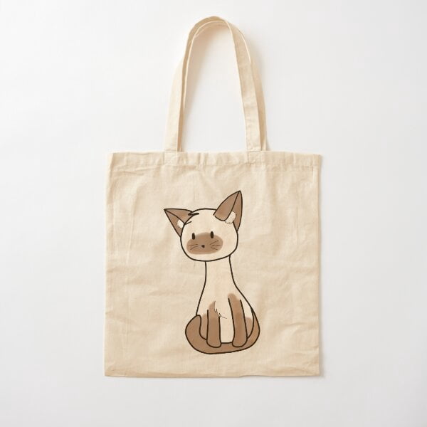Cat, Cute, Simple, Siamese, Cottagecore Canvas Tote Bag, Family Gift ...