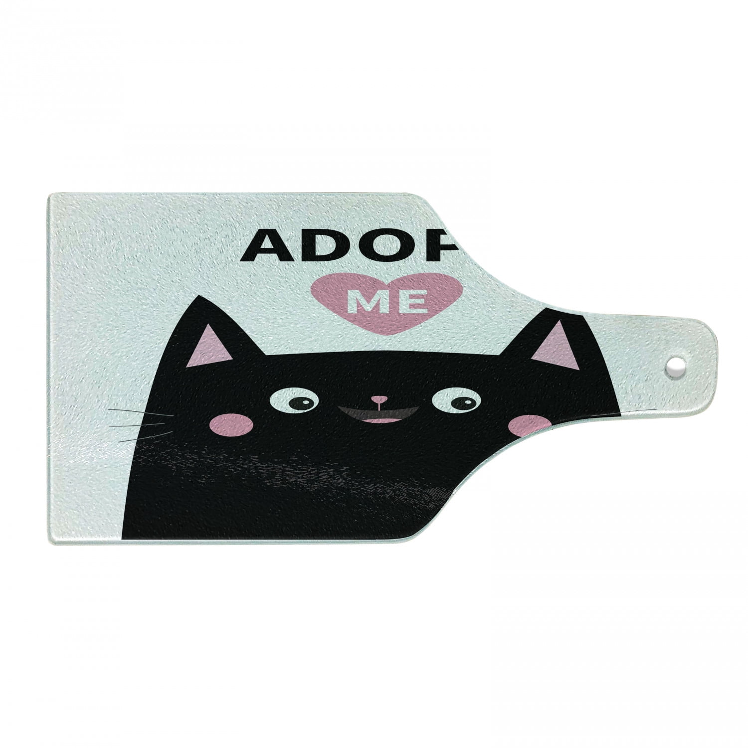 Cat Cutting Board, Adopt Me Lettering with a Heart and a Smiling Pet ...