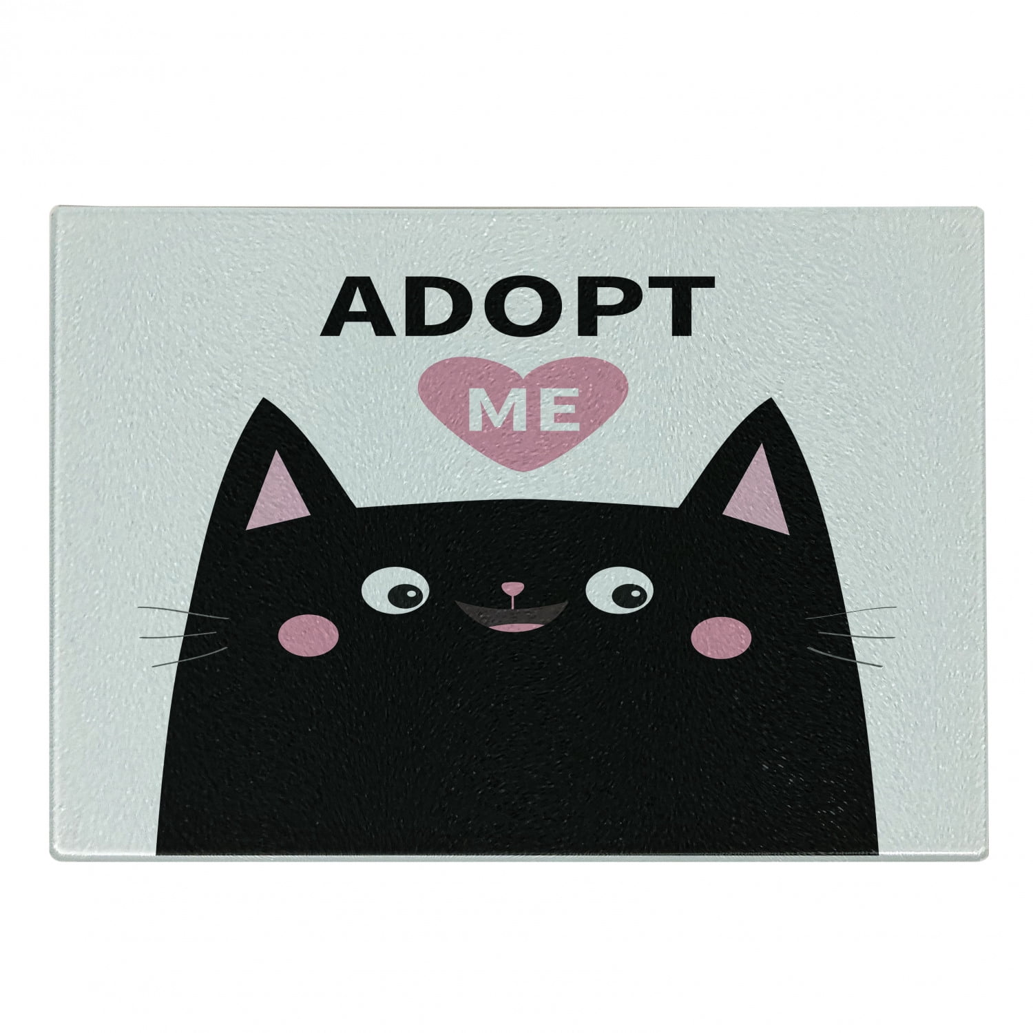 Cat Cutting Board, Adopt Me Lettering with a Heart and a Smiling Pet ...