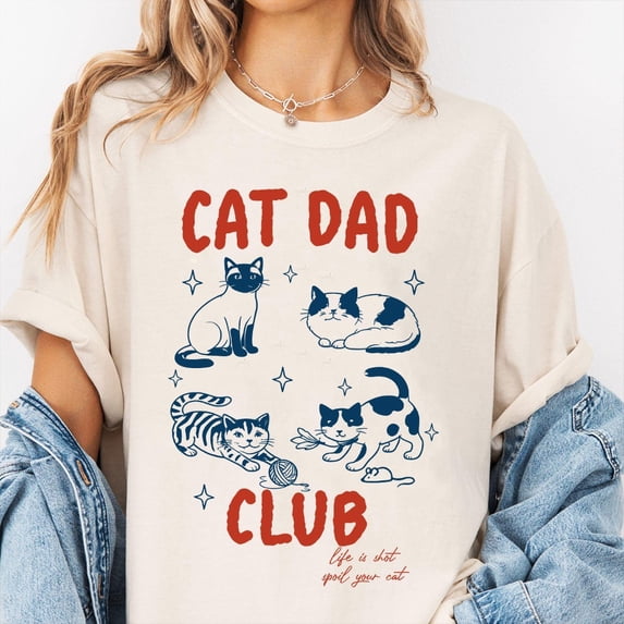 Cat Dad Cat Lover T-Shirt - Walmart.com