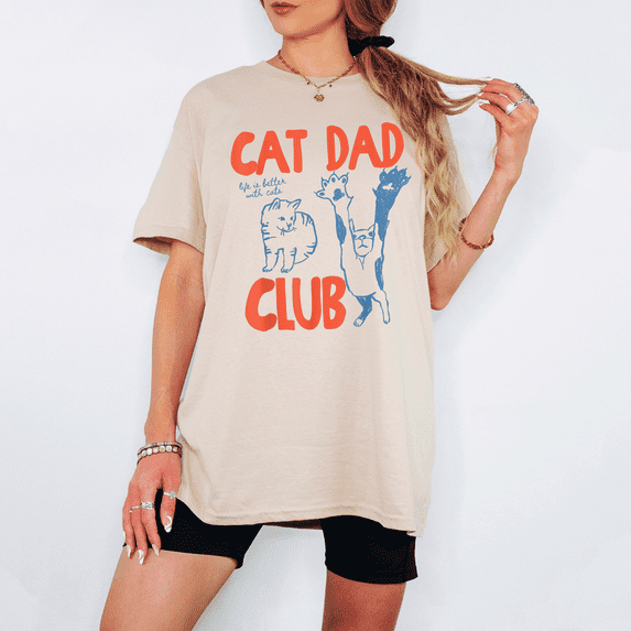 Cat Dad Club Shirt | Funny Cat Lover Tee | Minimalist Pet Owner Gift ...