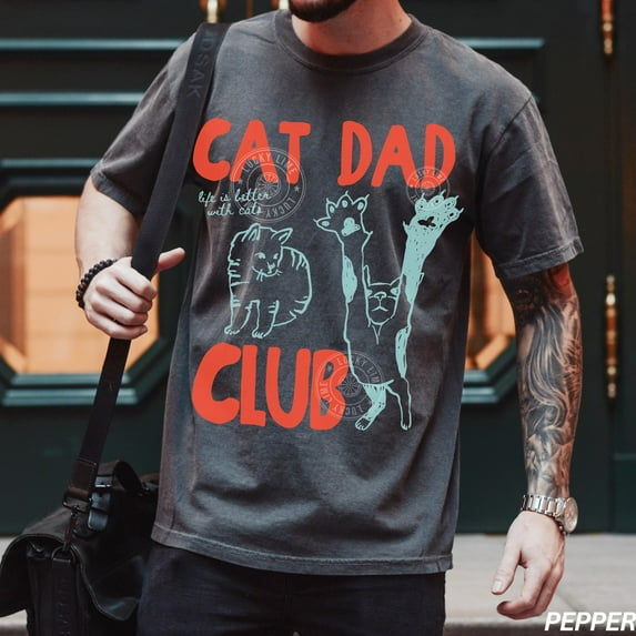 Cat Dad Club TShirt, Gifts For Men, Funny Cat Shirt, Cat Lover, New Cat ...