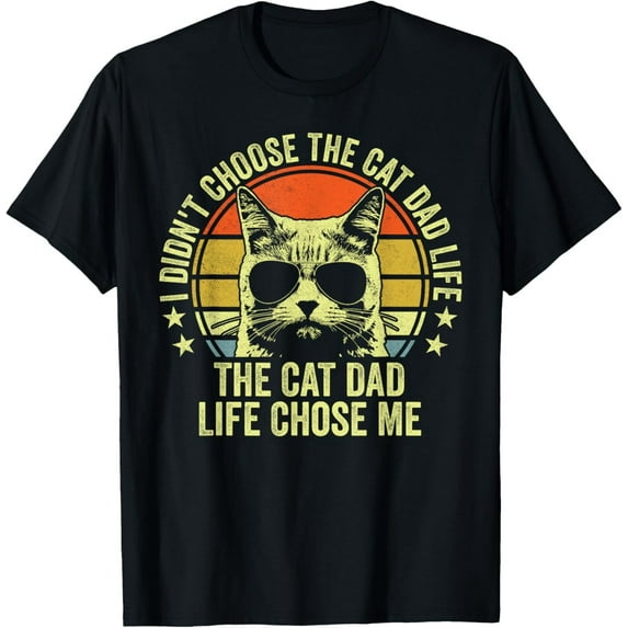 Cat Dad Shirts For Men Funny Cat Dad Father's Day Cat Daddy T-Shirt ...