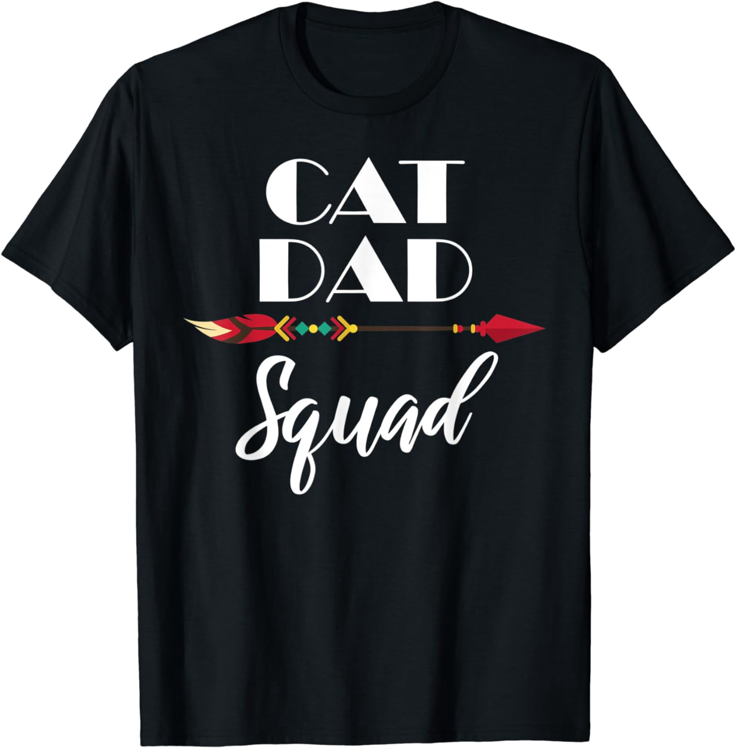 Cat Dad Squad Funny Pet Lover Cat Lover Birthday Sqaud Party T-Shirt ...