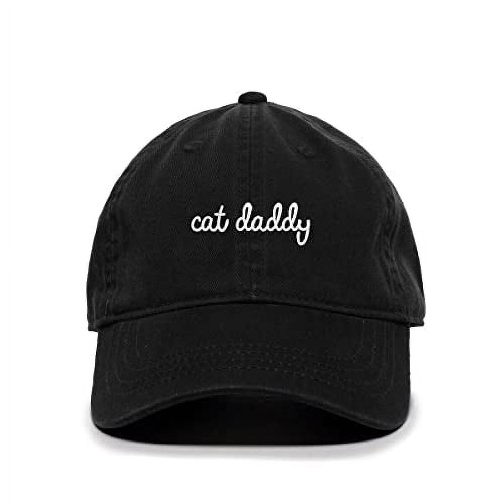 Cat Daddy Baseball Cap Embroidered Cotton Adjustable Dad Hat Black ...