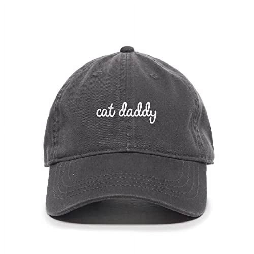 Cat Daddy Baseball Cap Embroidered Cotton Adjustable Dad Hat Charcoal ...