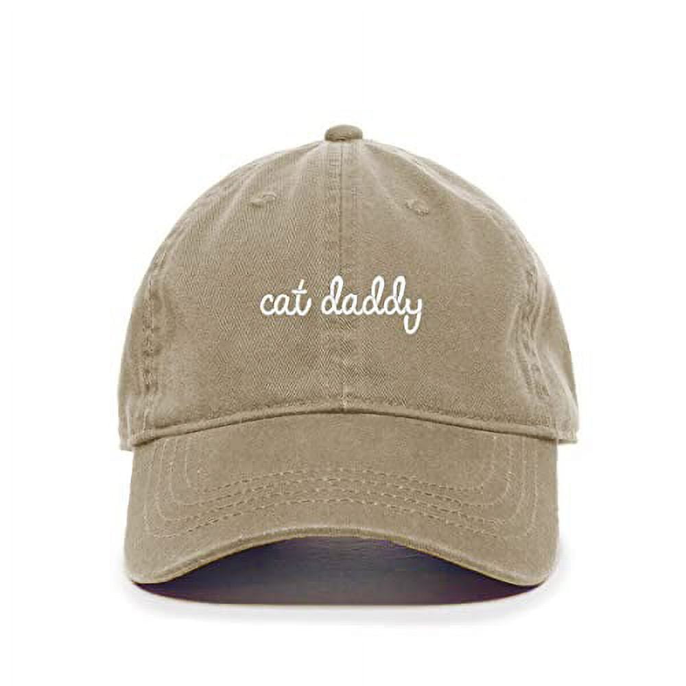 Cat Daddy Baseball Cap Embroidered Cotton Adjustable Dad Hat Khaki ...