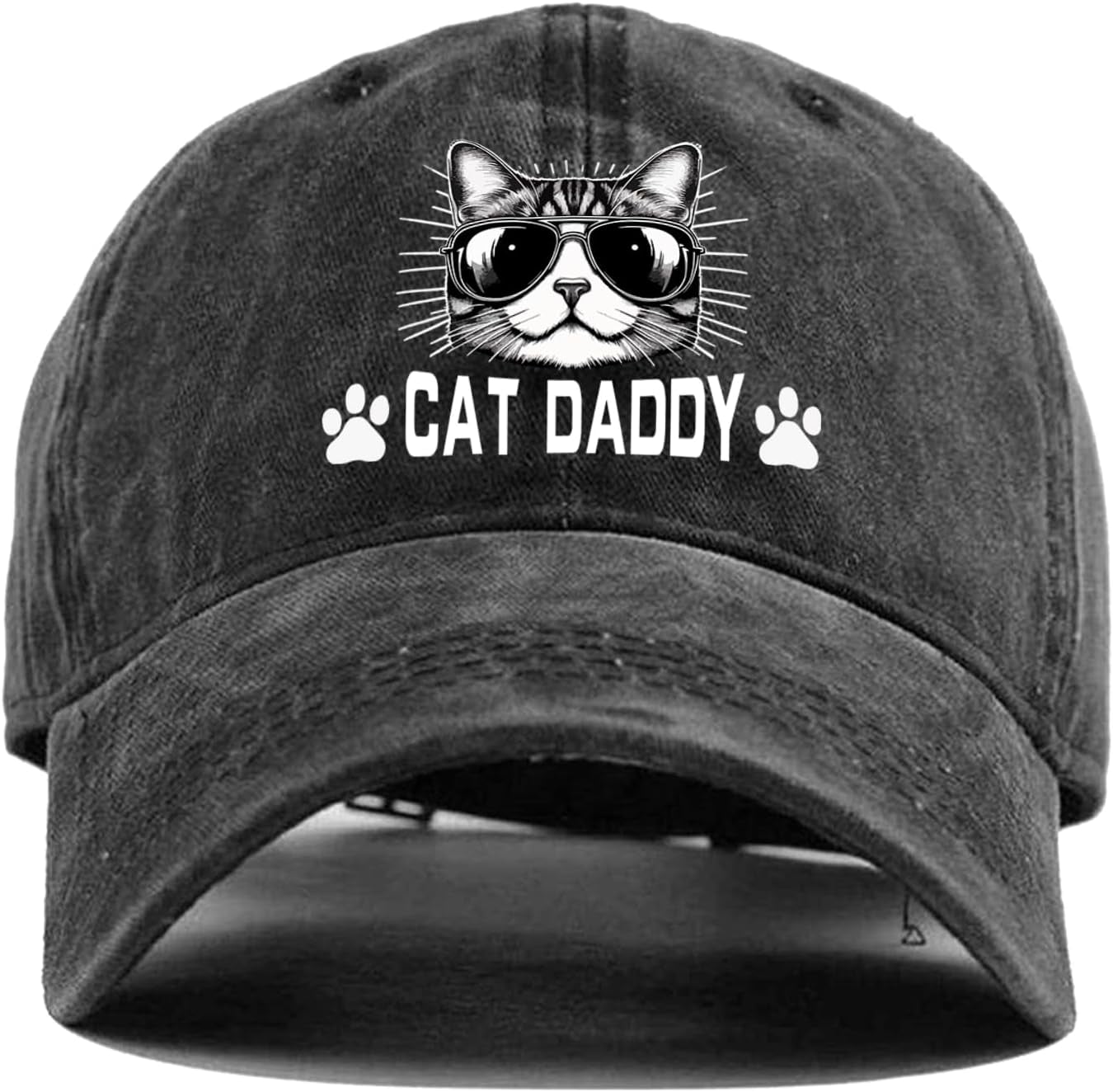 Cat Daddy, Funny Baseball Cap, Personality Hat, Men's Adjustable Cotton Baseball Cap,Cat Dad Hat ...