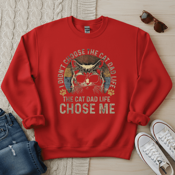 Cat Daddy Life Chose Me Funny Feline Father Humor Cute Pet Lover ...