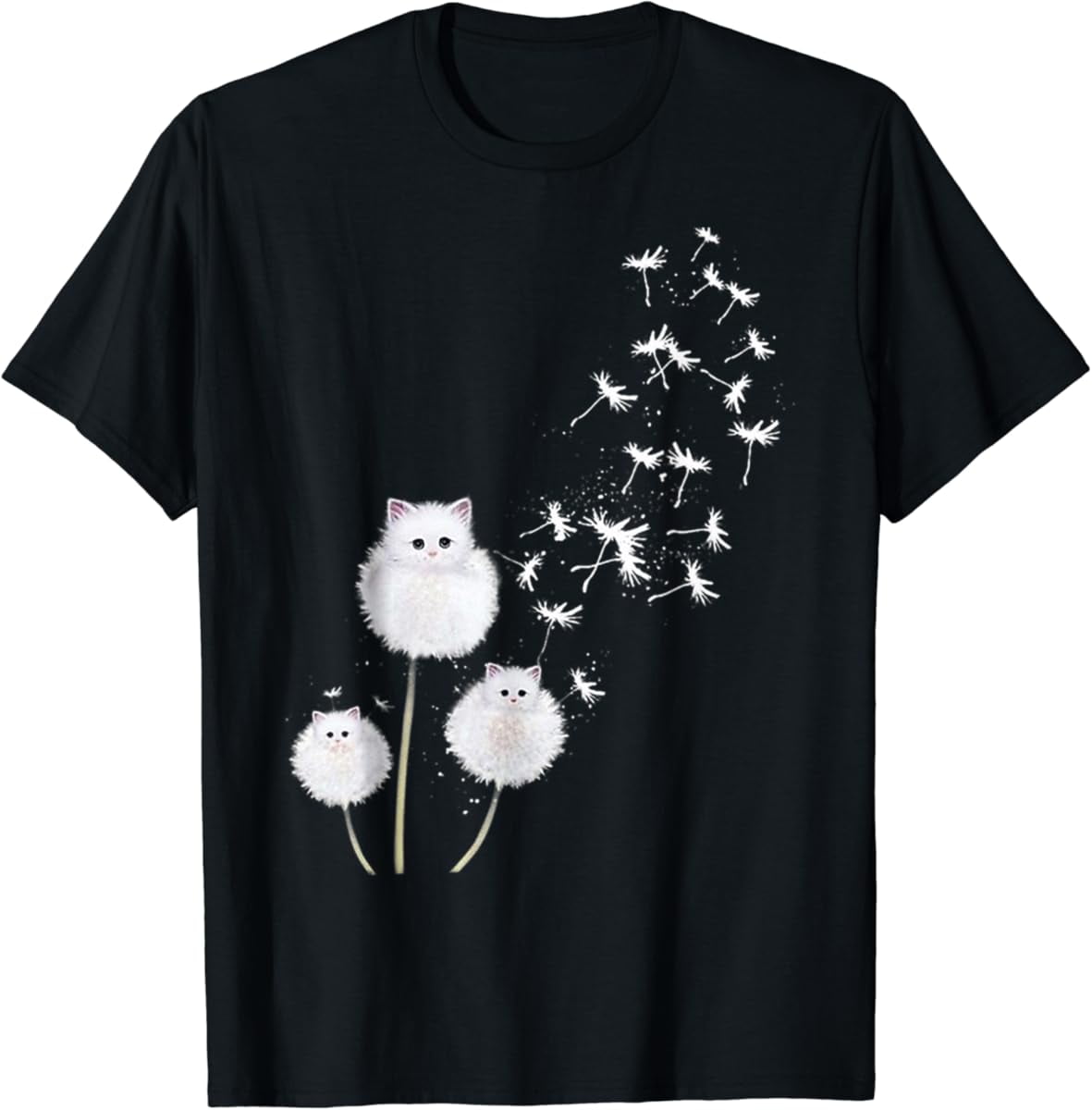 Cat Dandelion Flower SKT T-Shirt, F638 Tshirt All Size S-5XL - Walmart.com