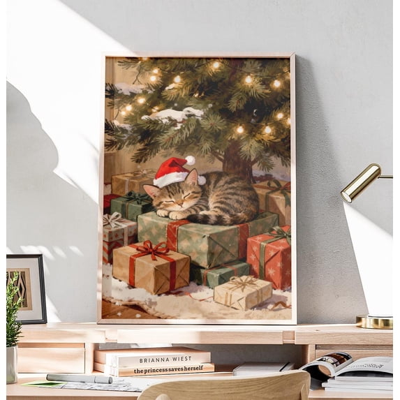 Cat Decor Poster Cozy Wall Art Home Print Poster Art Print Home Decor ...