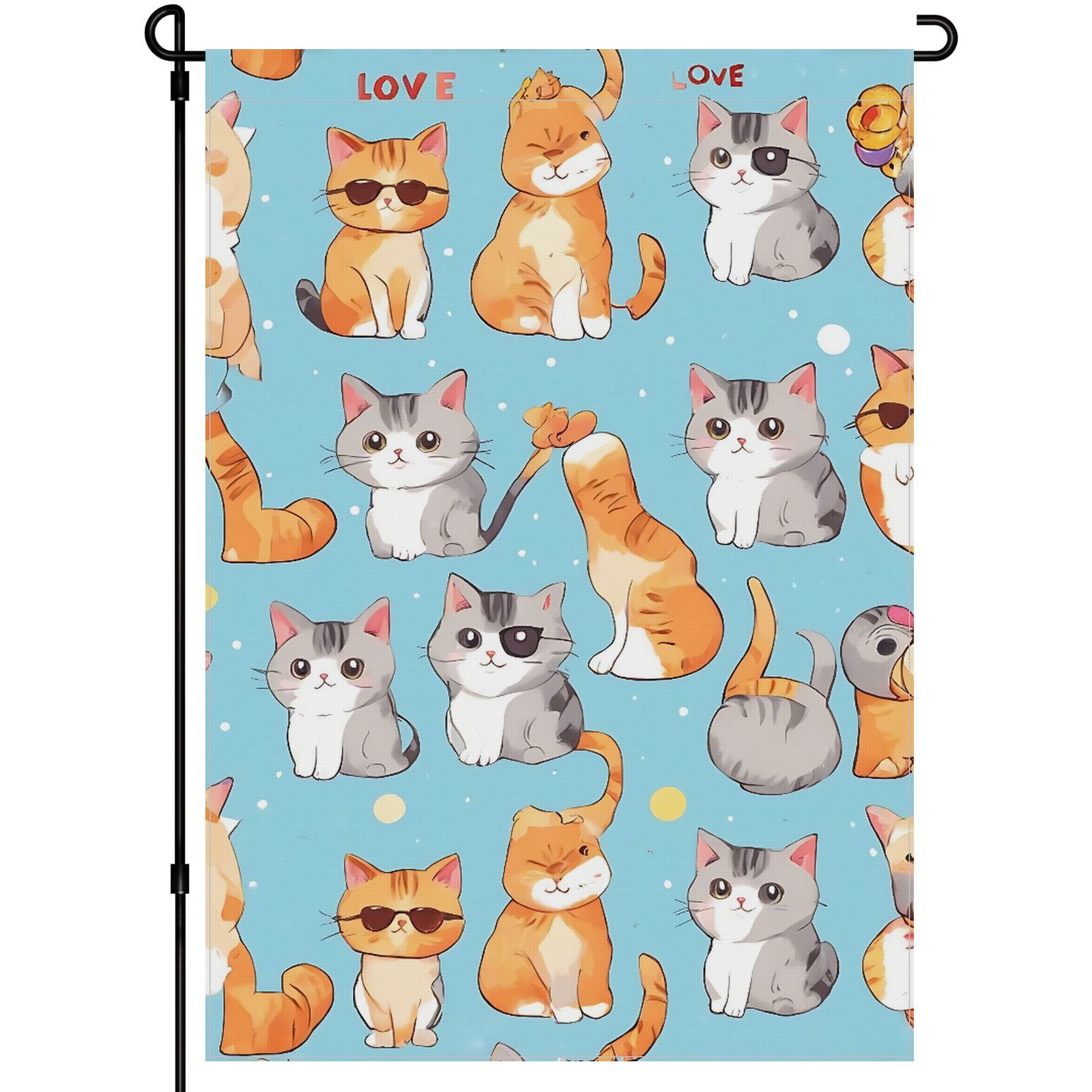 Cat Decoration Porch Flag Decoration for Balcony House Farmhouse ...