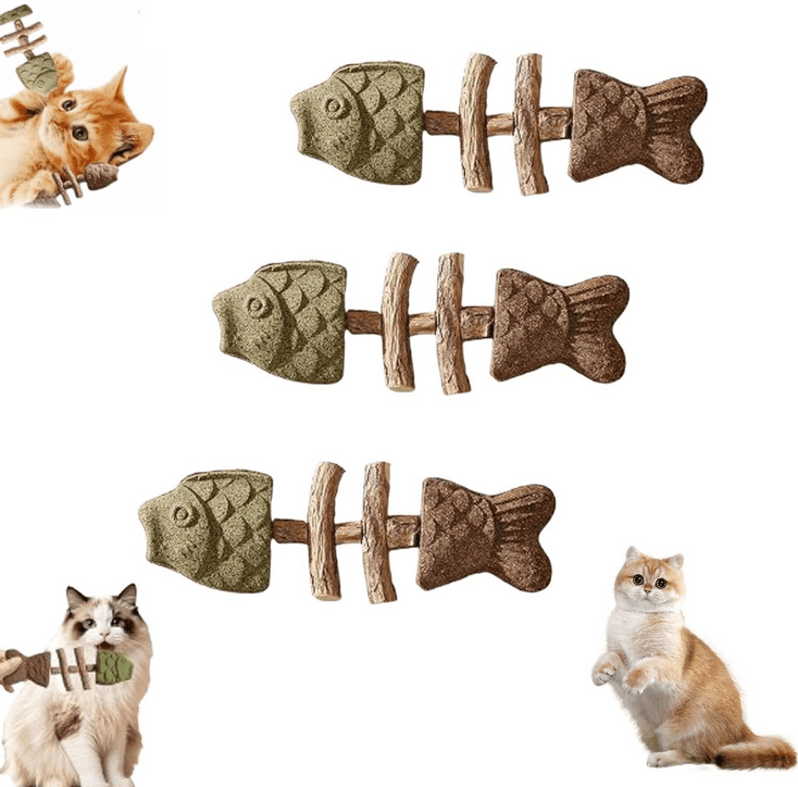 Cat Dental Toy, Fix Your Cat's Dental Health, Creative Fish Bone Cat ...