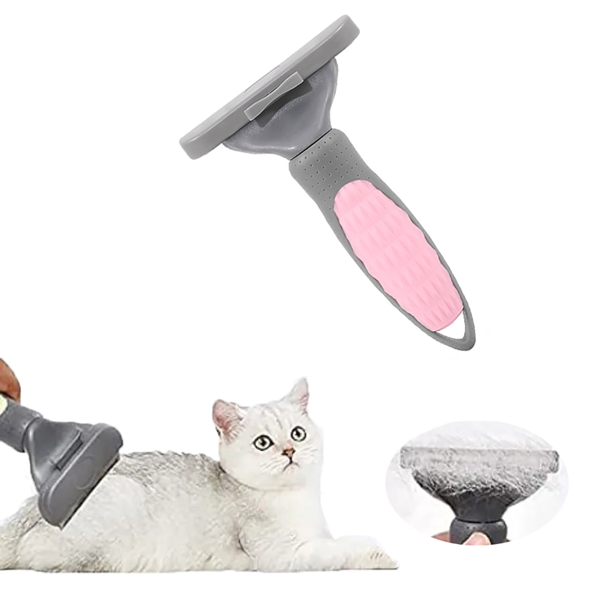 Cat Deshedding Grooming Tool,Stainless Steel V-Shaped Close Comb Teeth ...