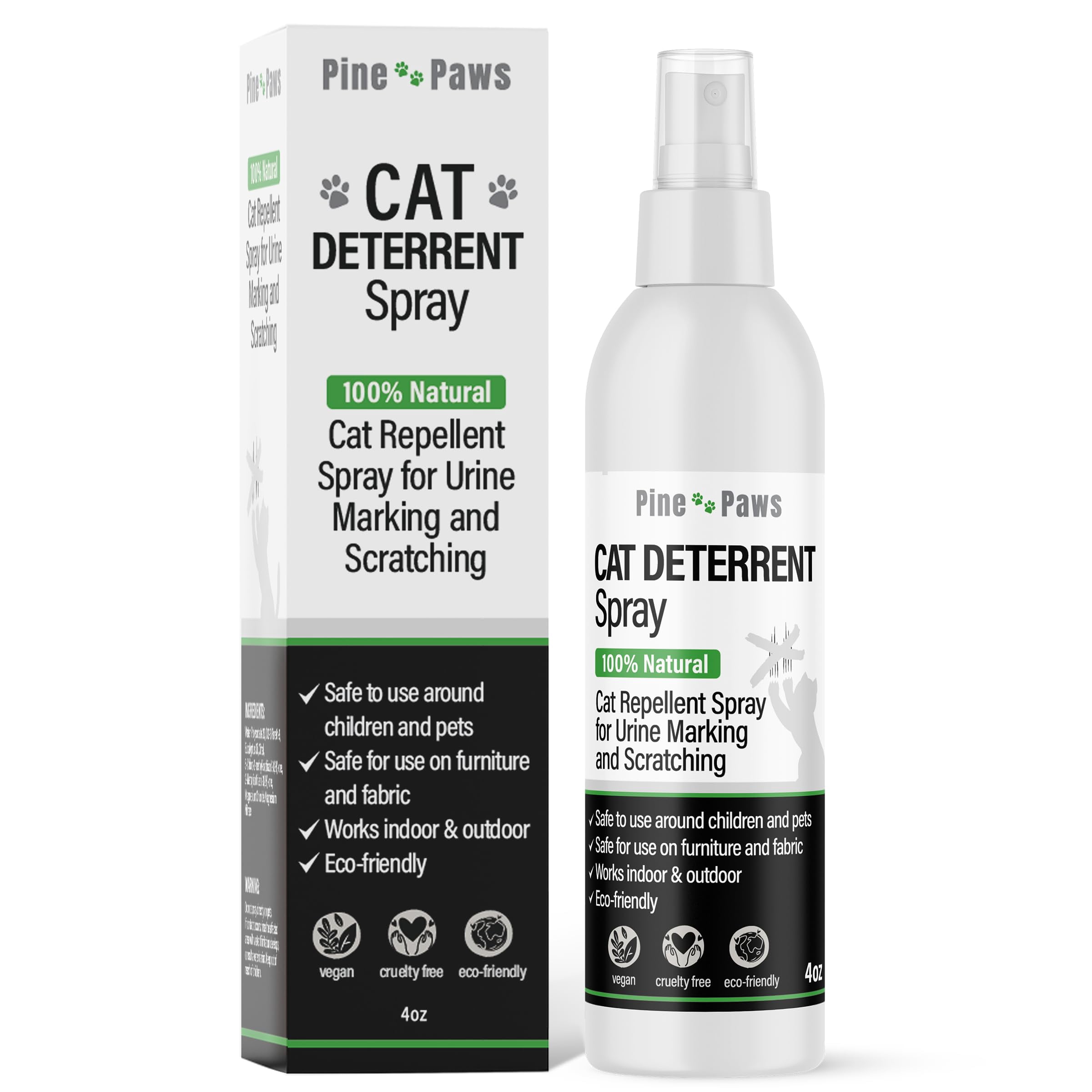 Cat Deterrent Spray - 100% Natural Cat Repellent Spray Urine Marking ...