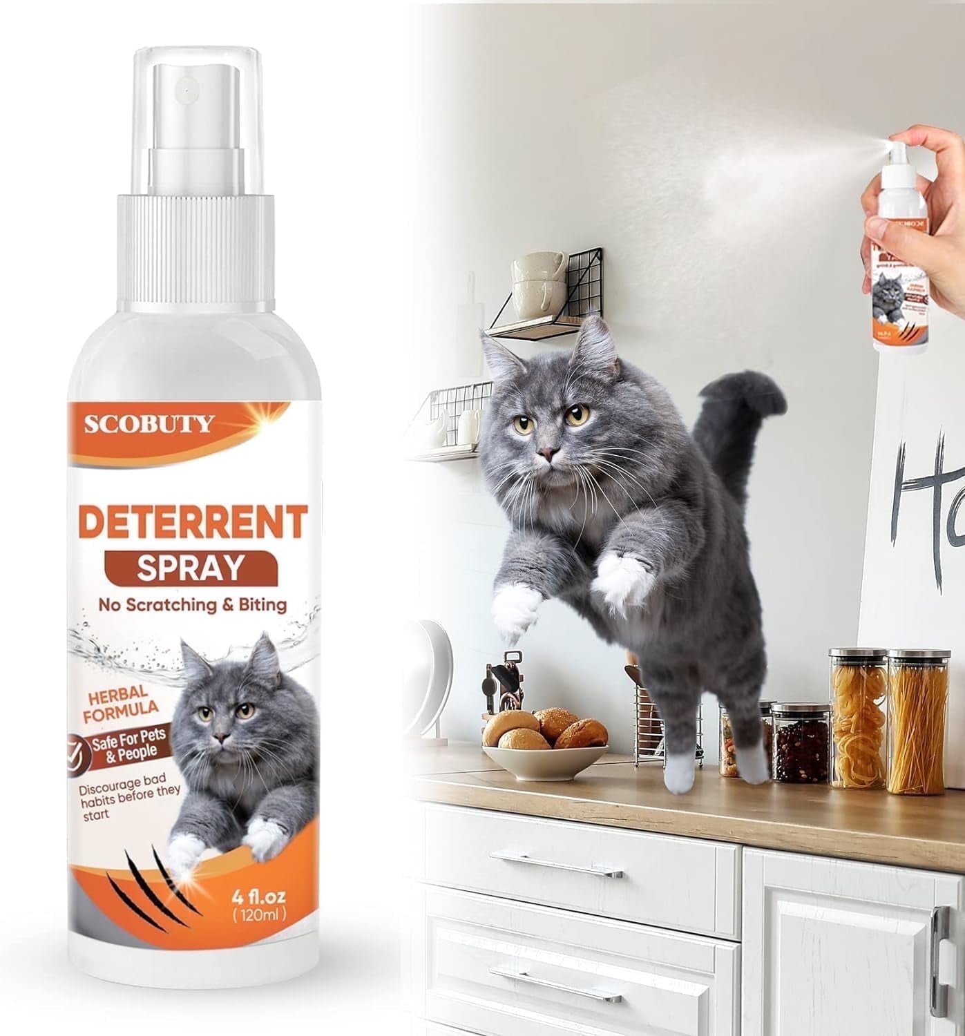 Cat Deterrent Spray, Cat Repellent Spray, Cat Scratch Furniture ...