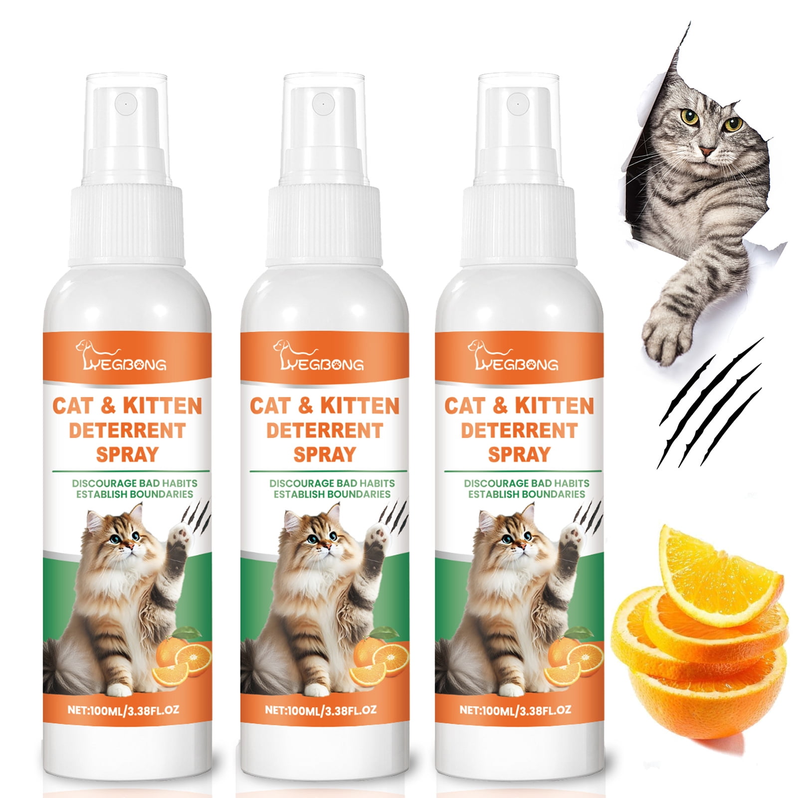 Cat Deterrent Spray, Cat Repellent Spray for Furniture & Plants ...