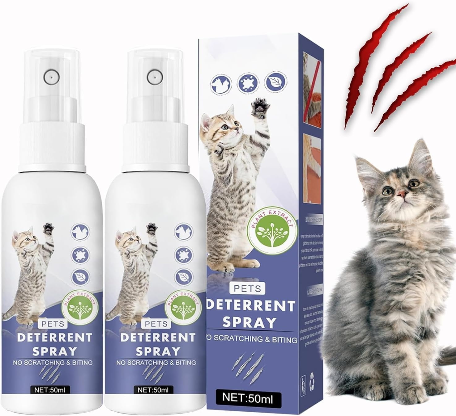 Cat Deterrent Spray, Natural Orange Scent Training Aid for Cats ...