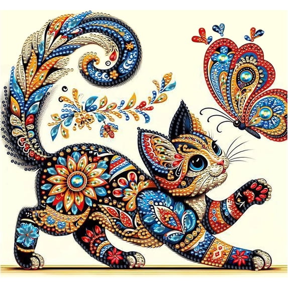 Cat Diamond Painting Kits for Adults, 5D Special Shape Diamond Art for ...